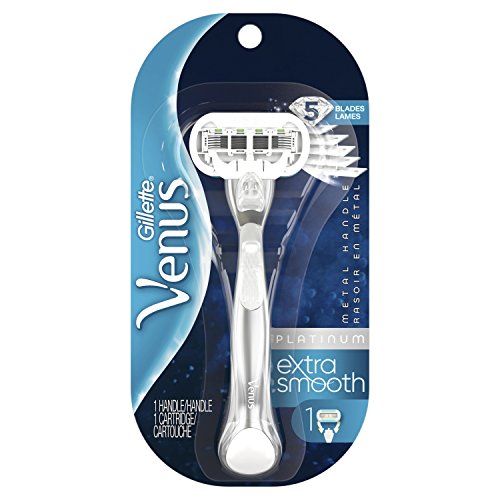 Gillette Venus Platinum Extra Smooth Metal Handle Women's Razor ...