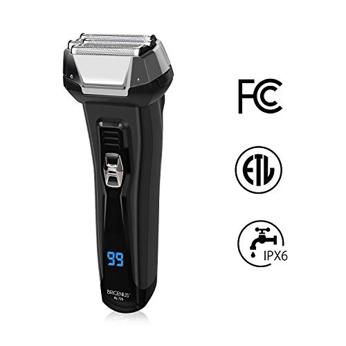 BriGenius Men's Electric Foil Shaver, USB Rechargeable Cordless ...